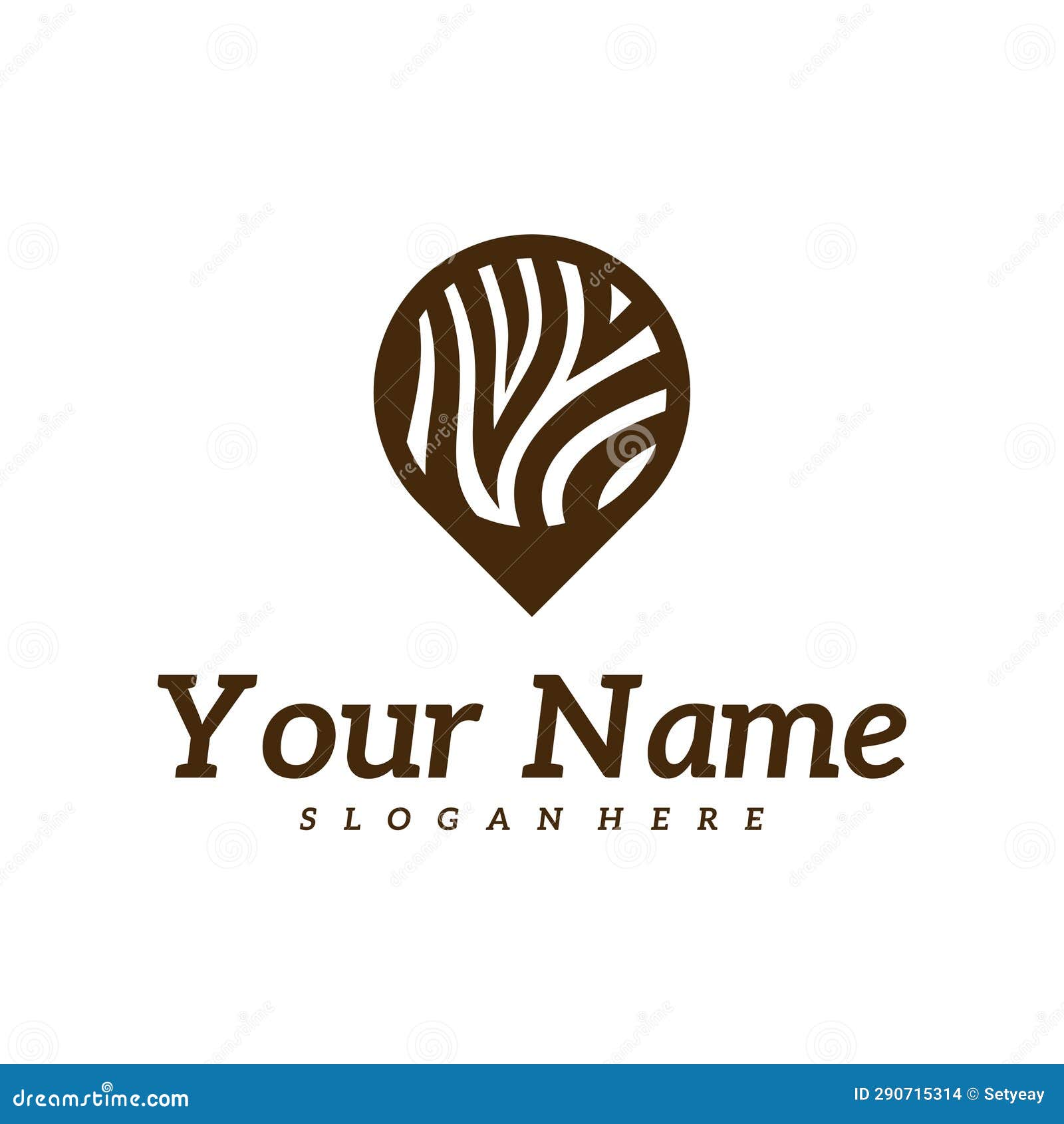 Wood Point Logo Design Template. Creative Wood Logo Vector Illustration ...