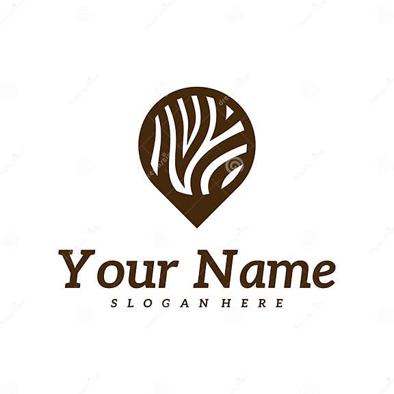 Wood Point Logo Design Template. Creative Wood Logo Vector Illustration ...