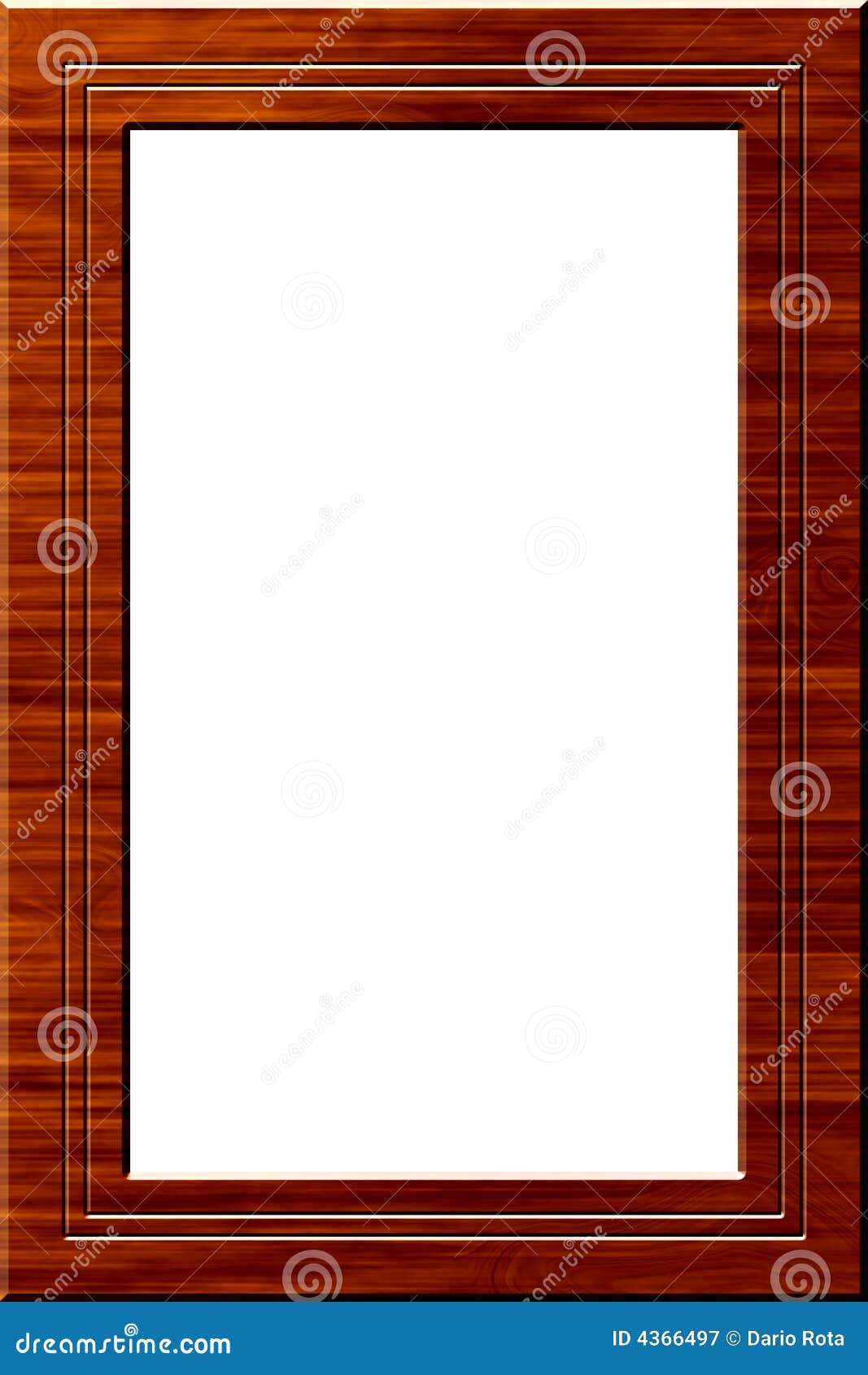 Wood portrait frame stock illustration. Illustration of decorative ...