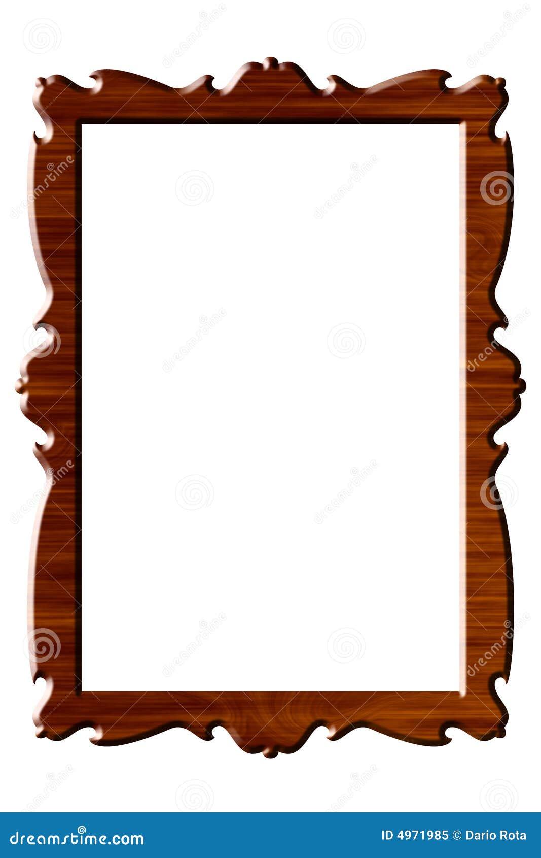 Wood Portrait Rectangular Frame Stock Illustration - Illustration of ...