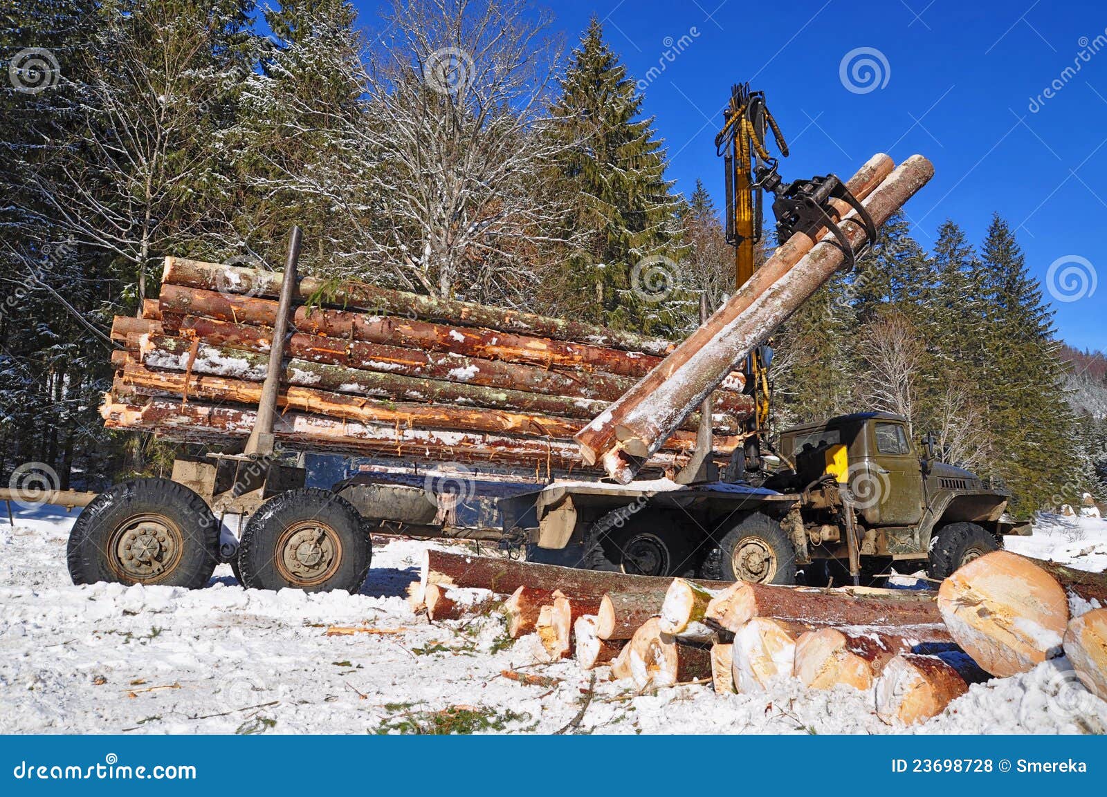 Wood preparation stock photo. Image of loader, industry - 23698728