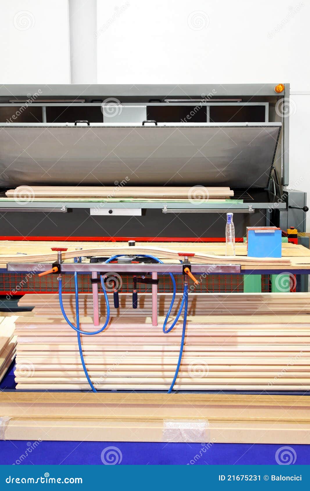 Wood press stock image. Image of plant, factory, equipment - 21675231