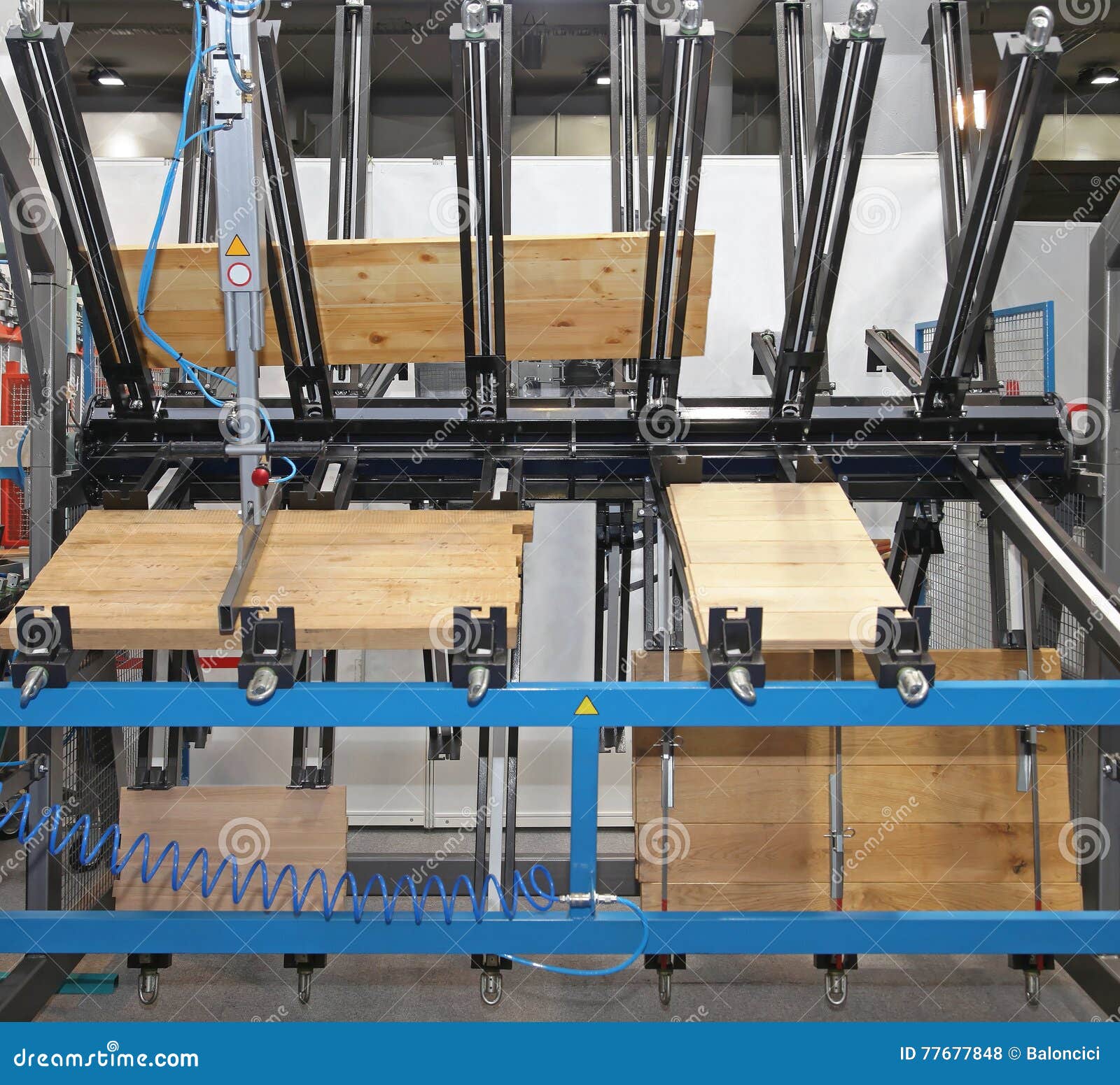 Wood Press stock photo. Image of hydraulic, planks, machinery - 77677848