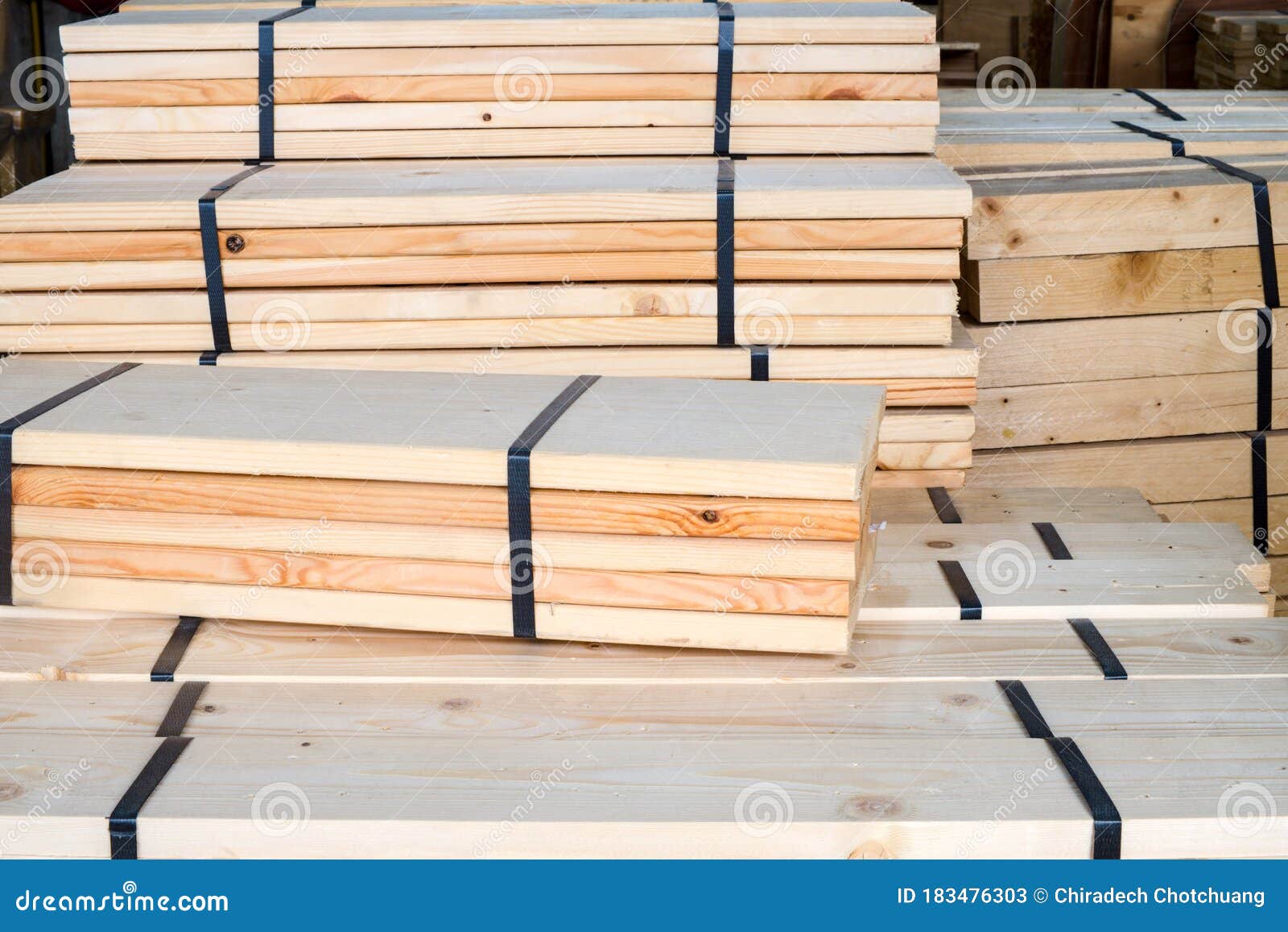 Wood Processing Chamcha Wood Material in Warehouse Store Stock Image ...