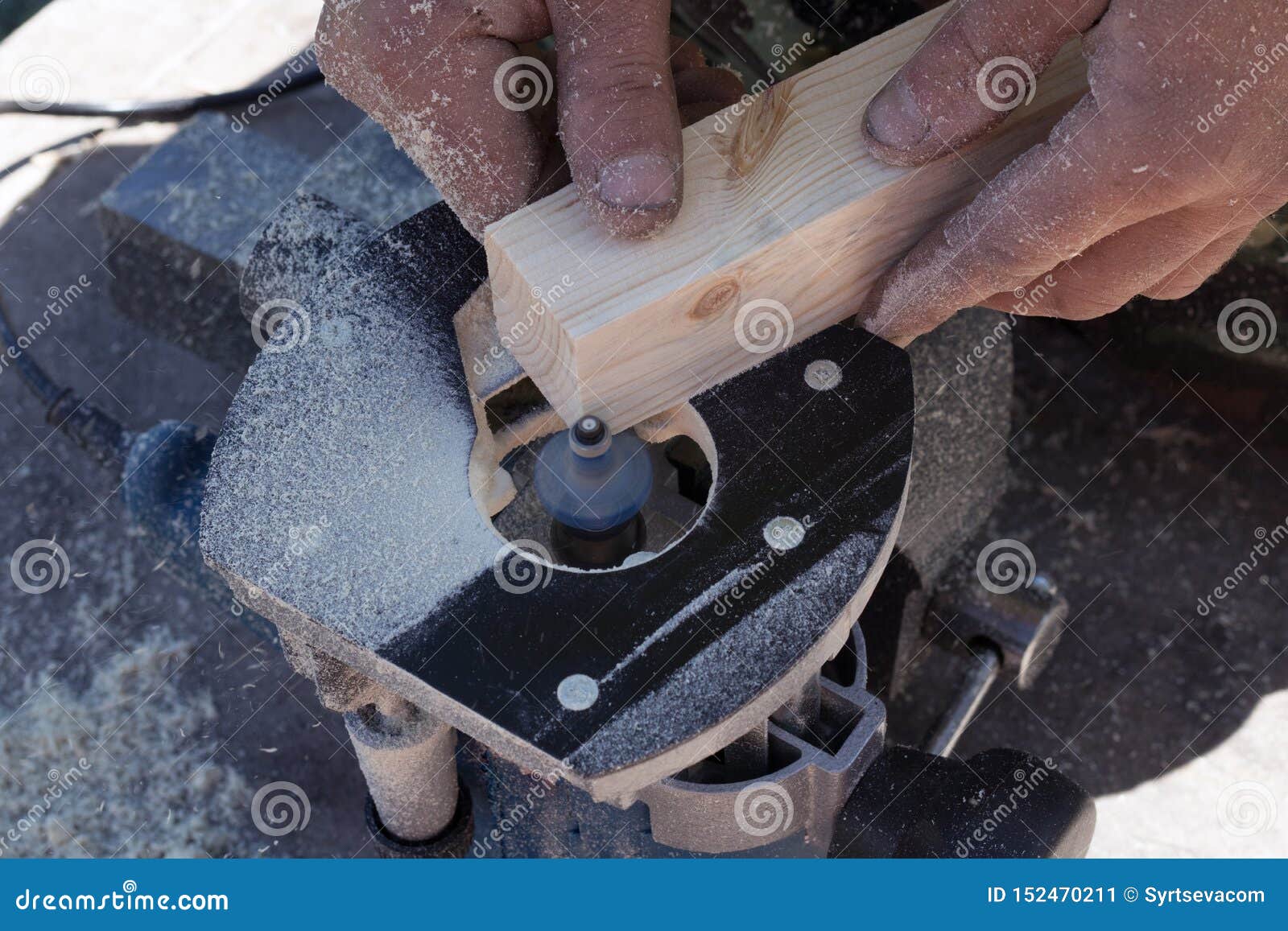 Wood Processing on a Framing Machine, Stock Image - Image of closeup ...