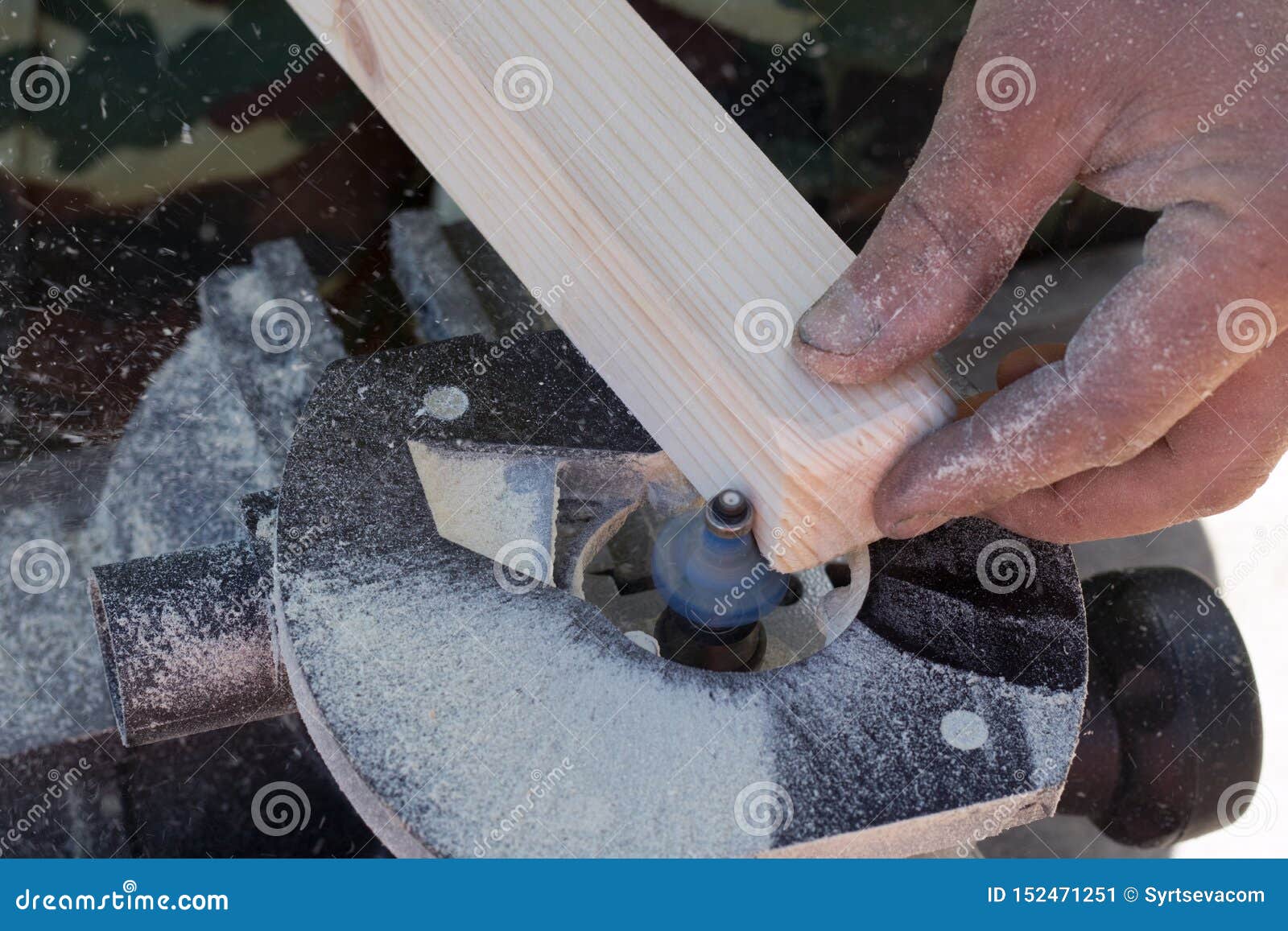Wood Processing on a Framing Machine, Stock Image - Image of framing ...