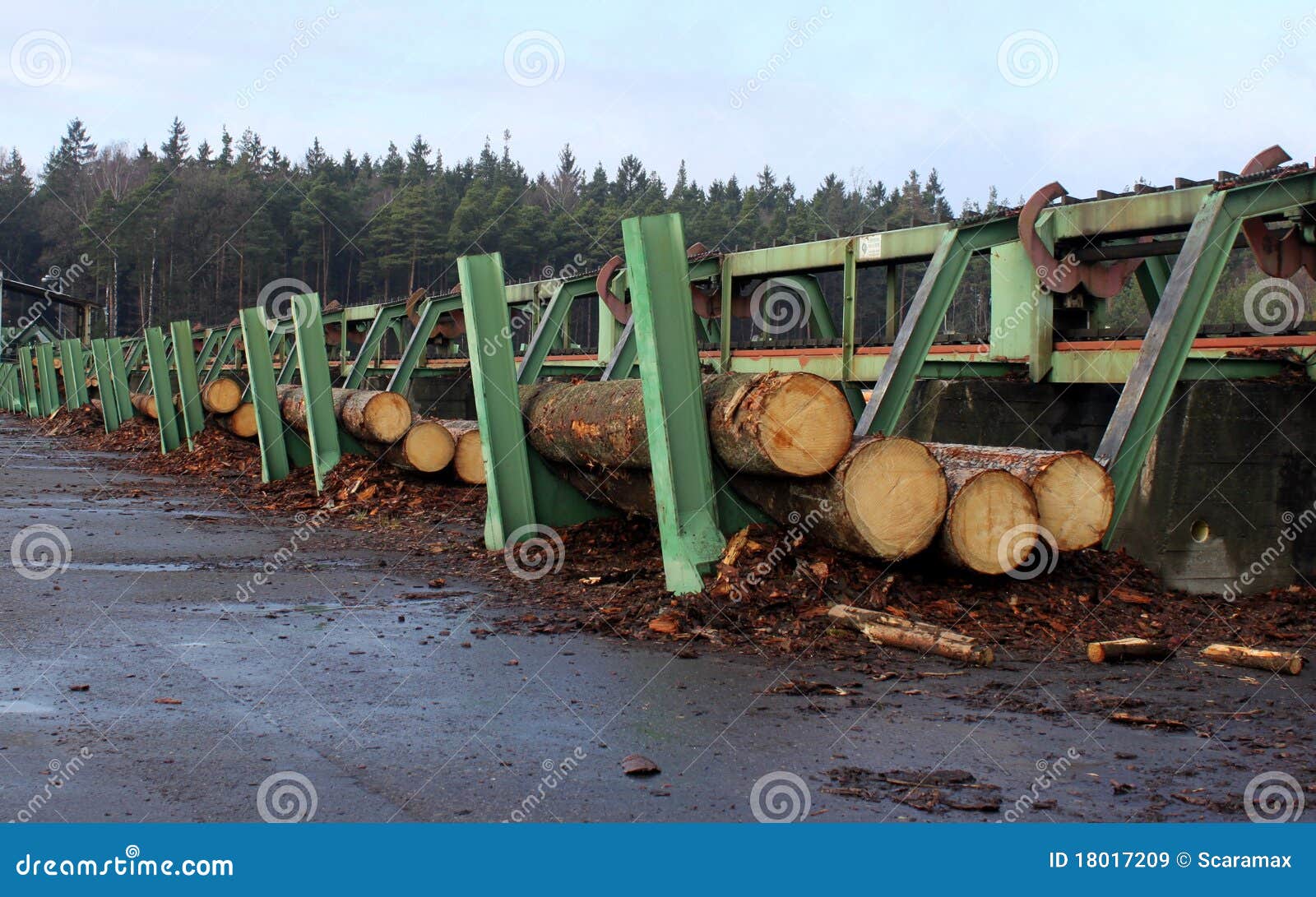 Wood processing line 2 stock image. Image of nature, ecology - 18017209