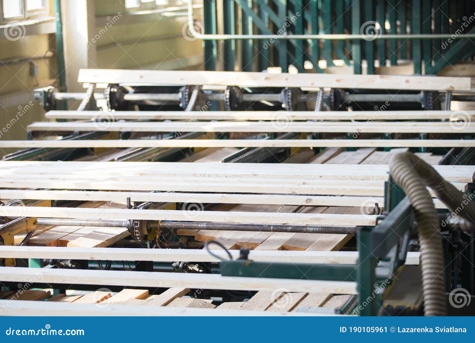 Wood processing plant stock image. Image of pile, batten - 190105961