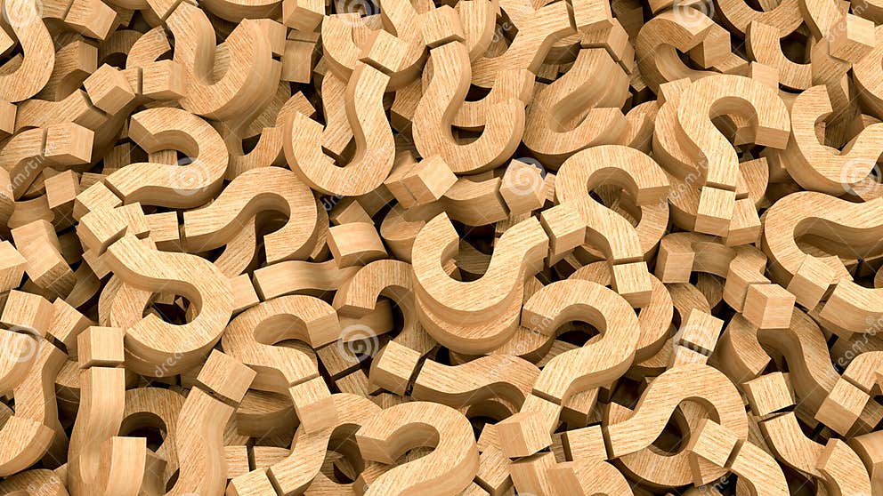 Wood question marks stock illustration. Illustration of exchange ...