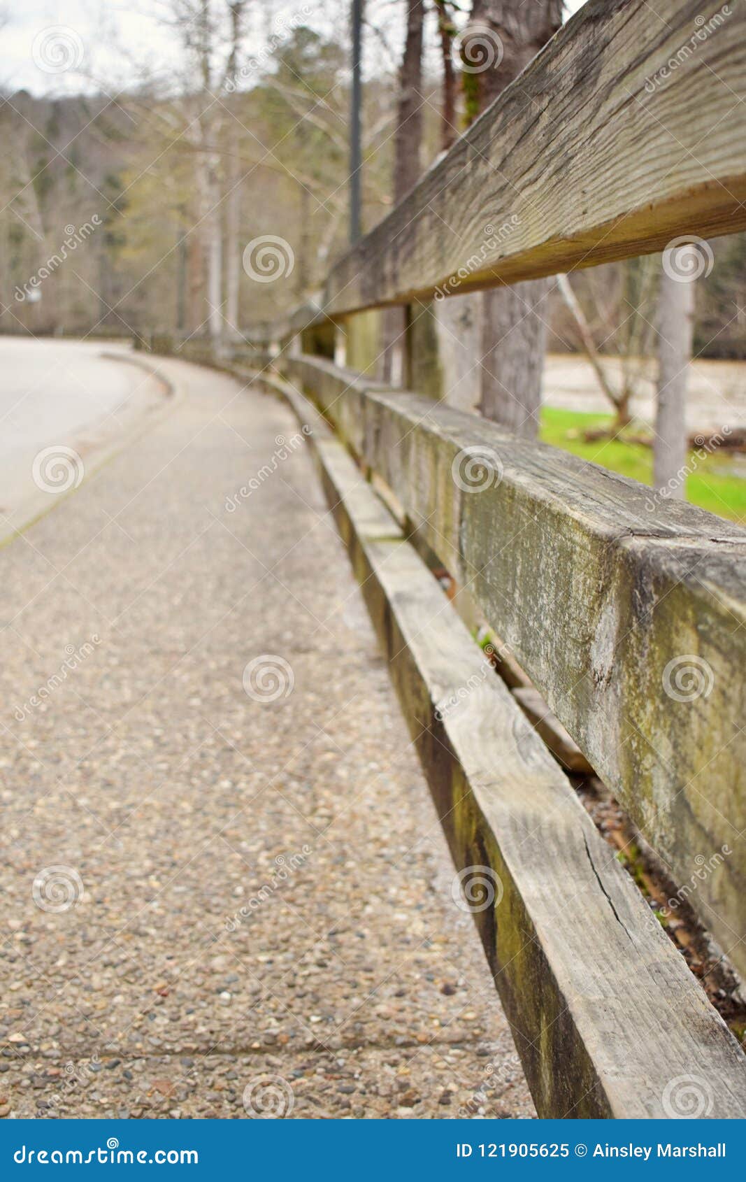 Wood railing stock image. Image of hiking, fence, moss - 121905625