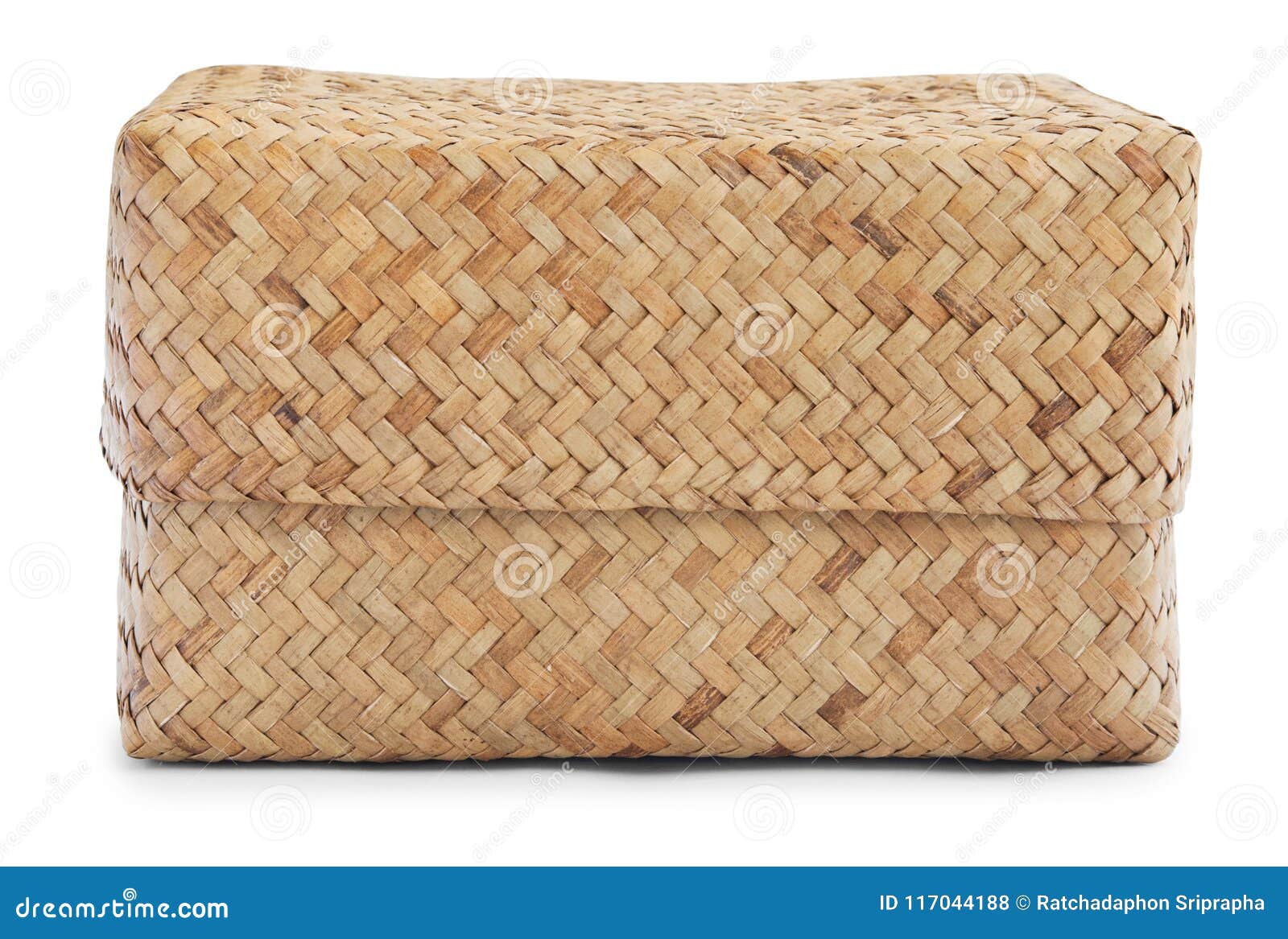 Wooden Reed Box Isolate is on White Background Stock Photo - Image of ...