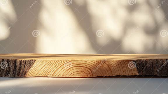 Wood with Reflection of Shadow on Light Background Stock Illustration ...