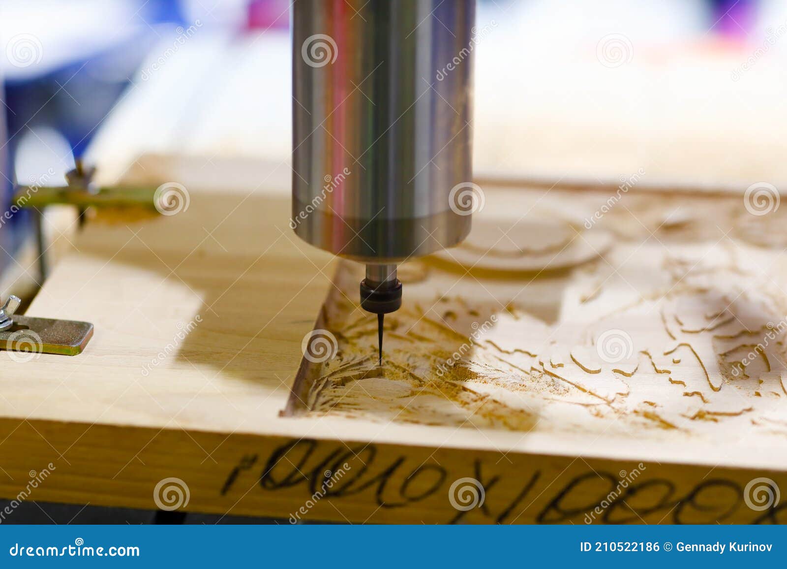 Wood Relief Carving with CNC Wood Router Machine Stock Photo - Image of ...