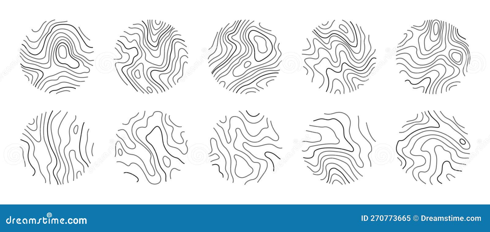 Wood Ring Texture, Vector Logo Tree Ring. Line Topography Map, Editable ...