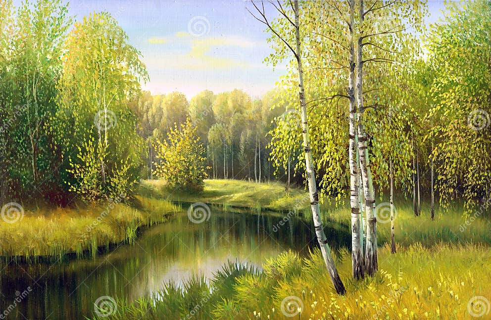 The wood river stock photo. Image of impressionism, landscape - 11895662