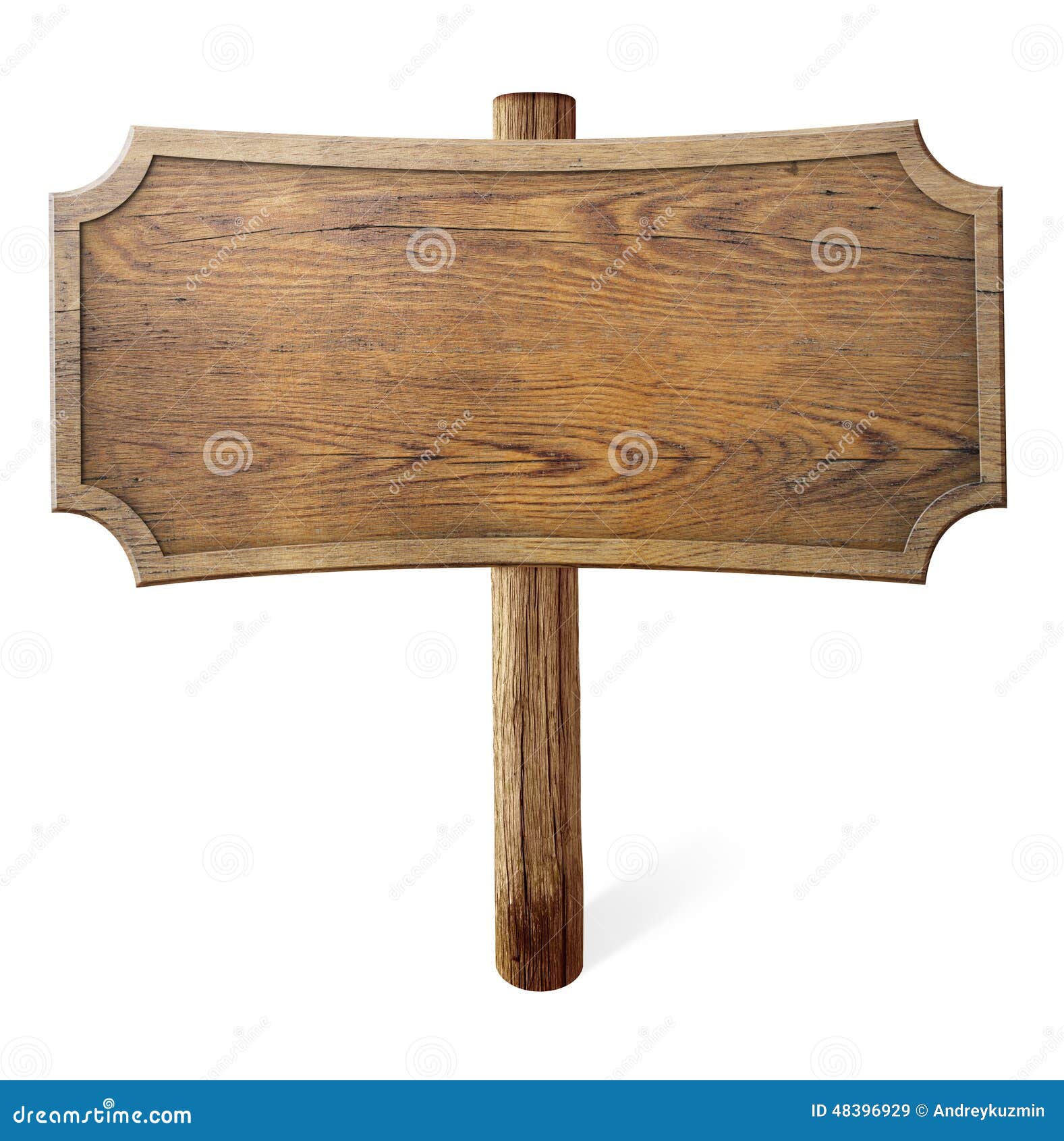 Wood Road Sign Isolated on White Stock Image - Image of shabby ...