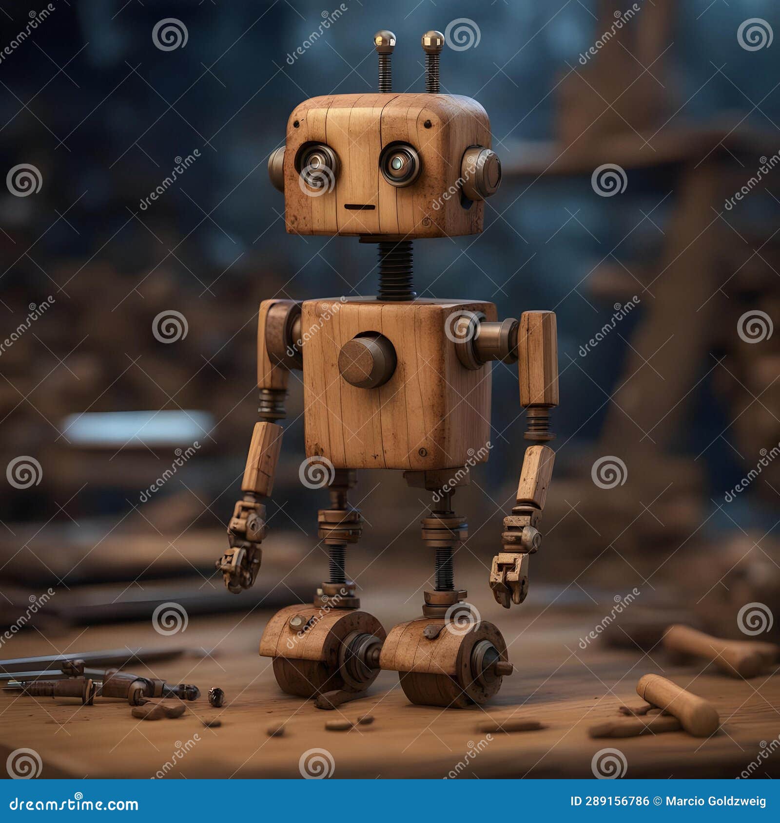 Wood Robot 01 stock photo. Image of robot, wheel, vehicle - 289156786