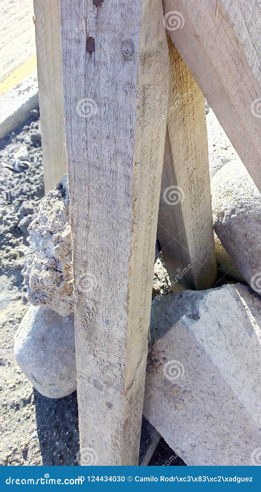 Wood and rock stock photo. Image of structure, rock - 124434030