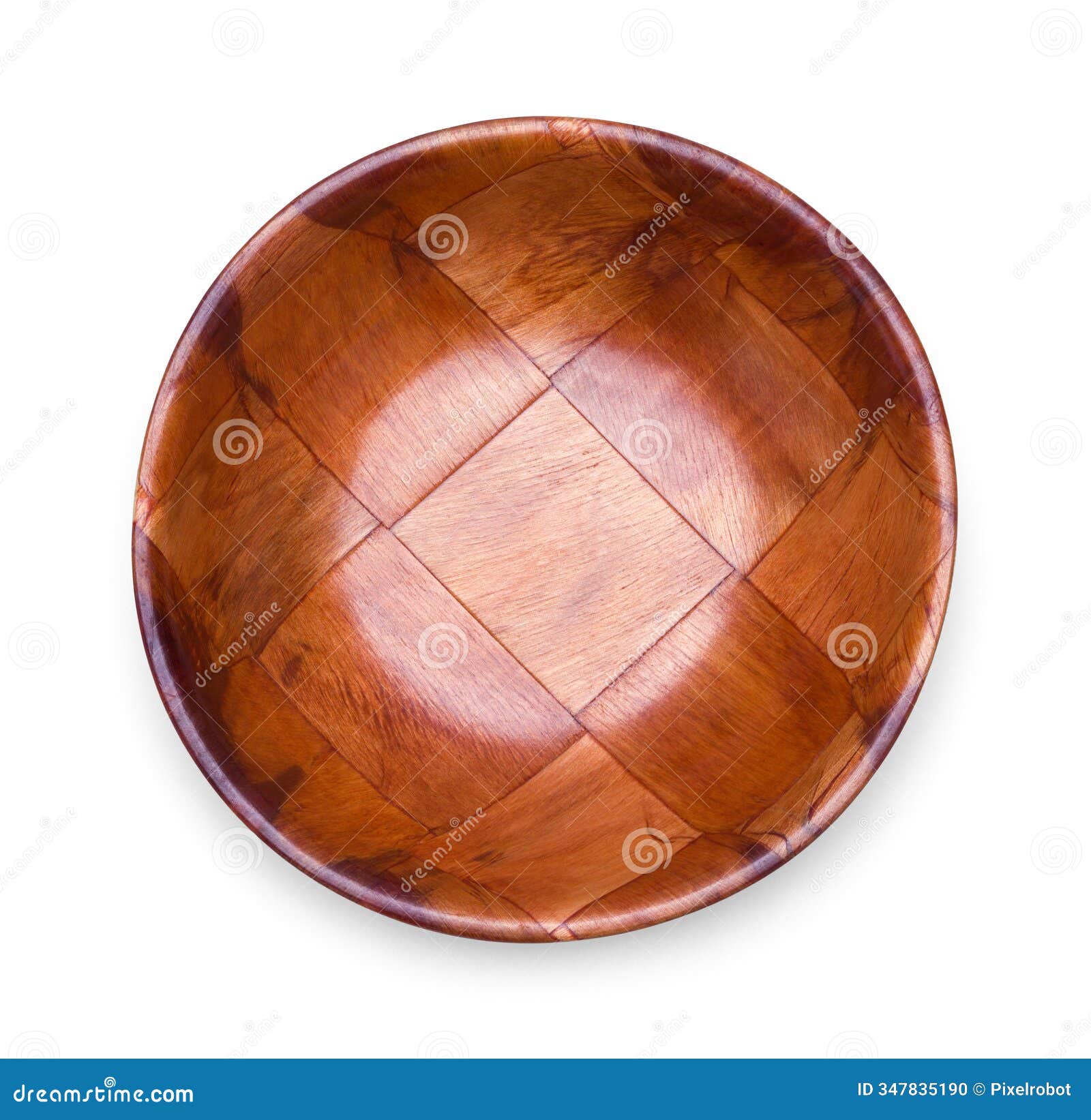 Wood Salad Bowl Top View stock photo. Image of brown - 347835190