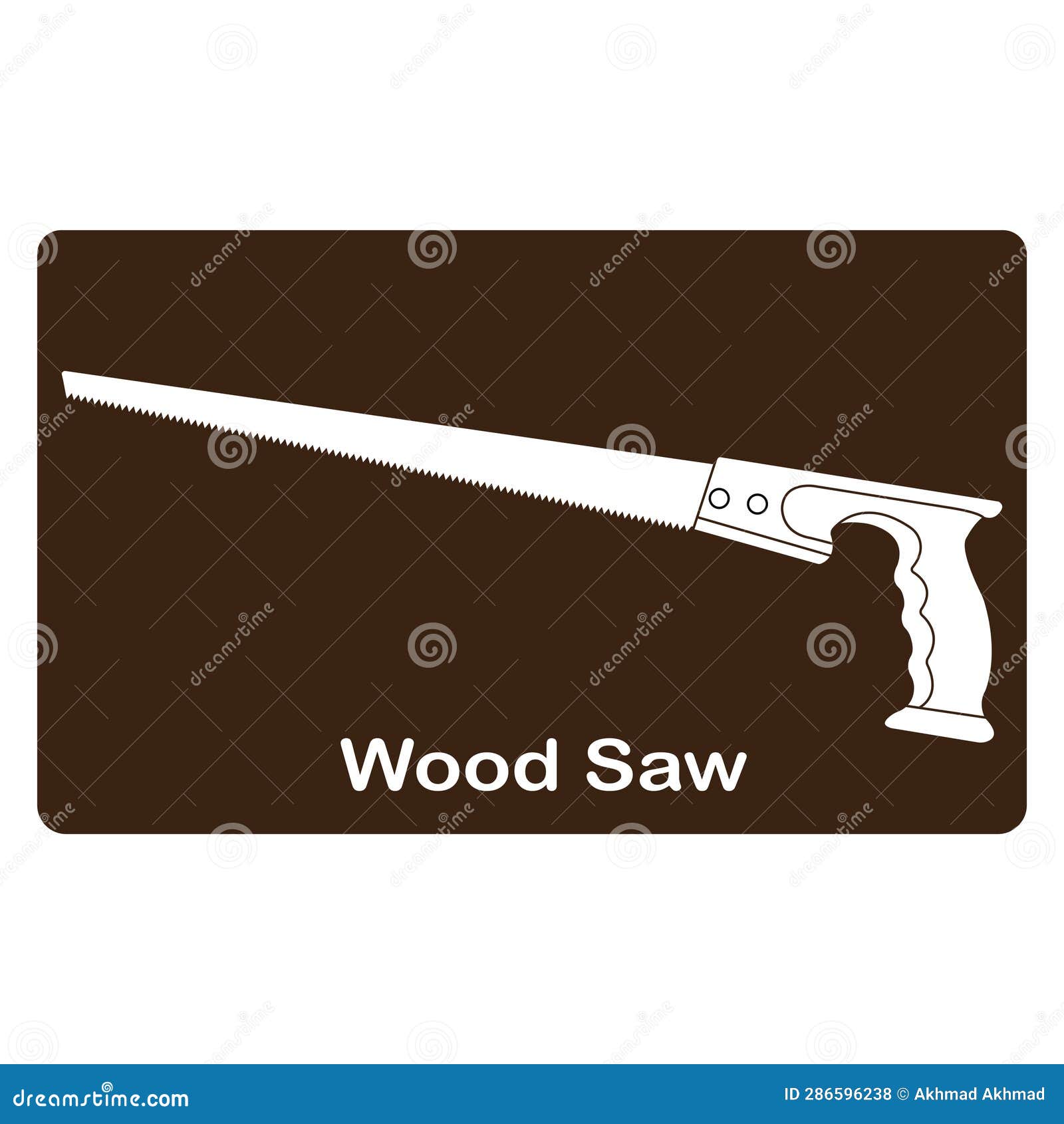 Wood saw icon stock vector. Illustration of mechanical - 286596238