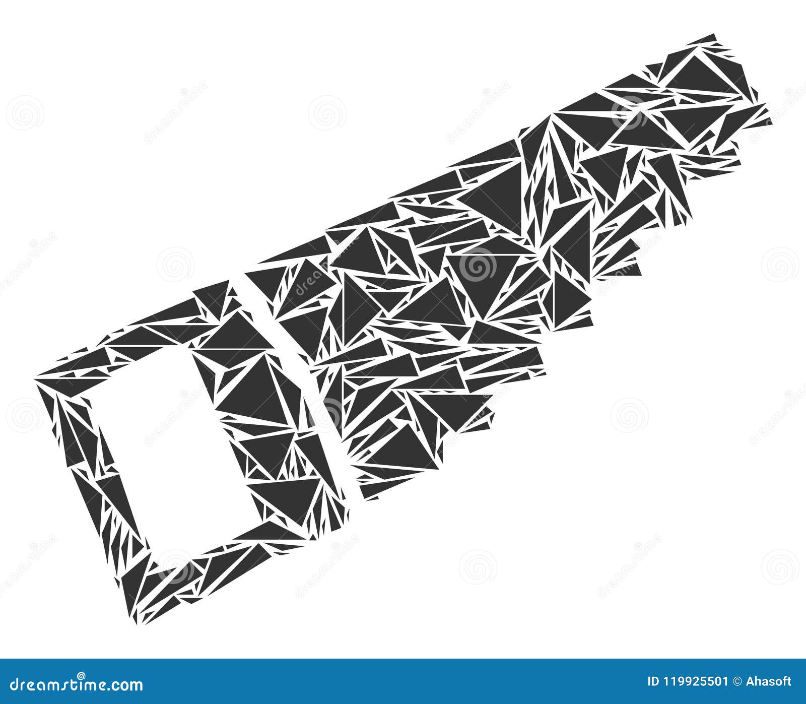 Wood Saw Collage of Triangles Stock Vector - Illustration of flat ...