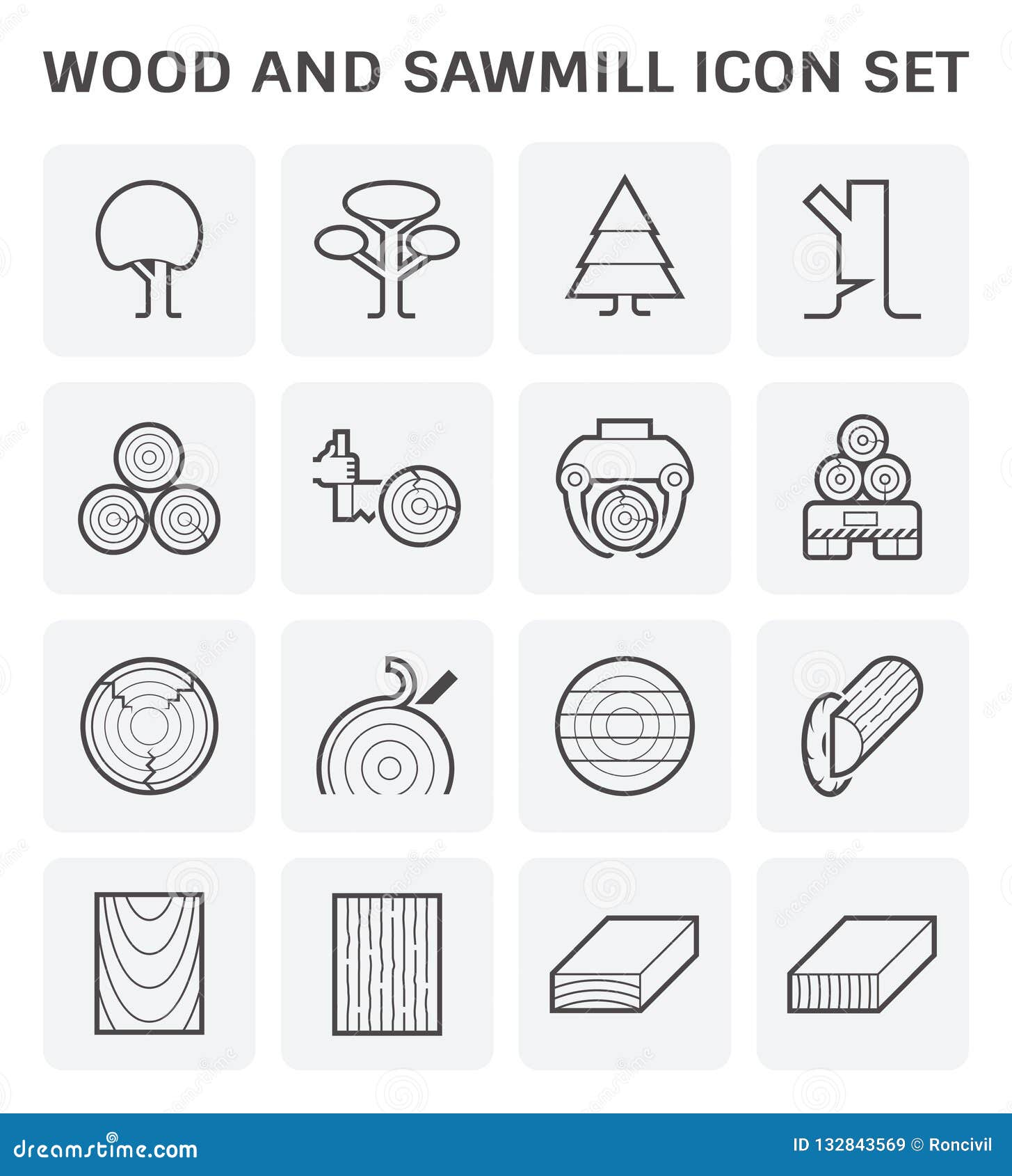 Wood sawmill icon stock vector. Illustration of flooring - 132843569