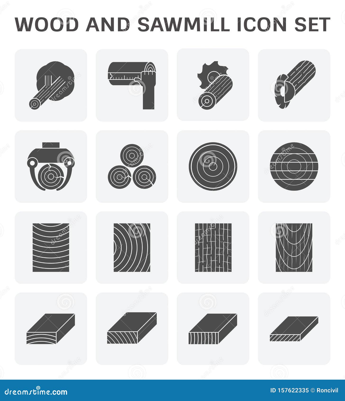 Wood sawmill icon stock vector. Illustration of board - 157622335