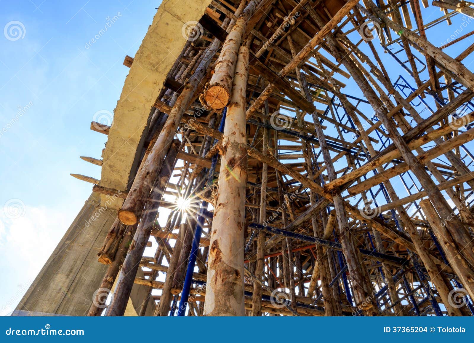 Wood Scaffolding Royalty-Free Stock Photography | CartoonDealer.com ...