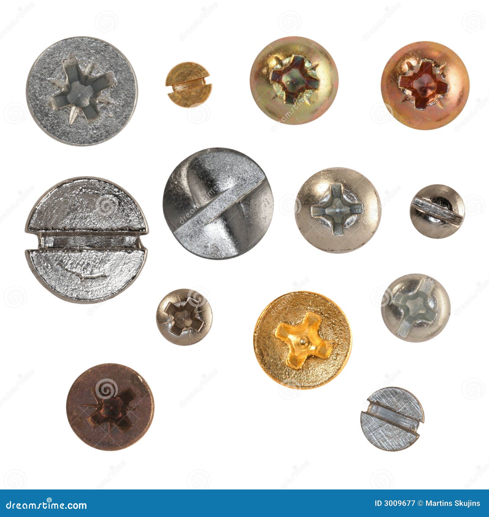 Two Wood Screws With Hex Head And Two Plastic Dowel Royalty-Free Stock ...