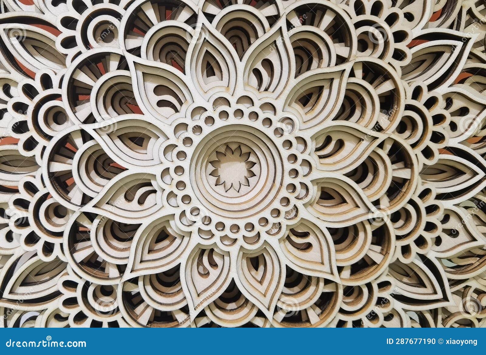 Wood sculpture pattern stock photo. Image of close, circle - 287677190