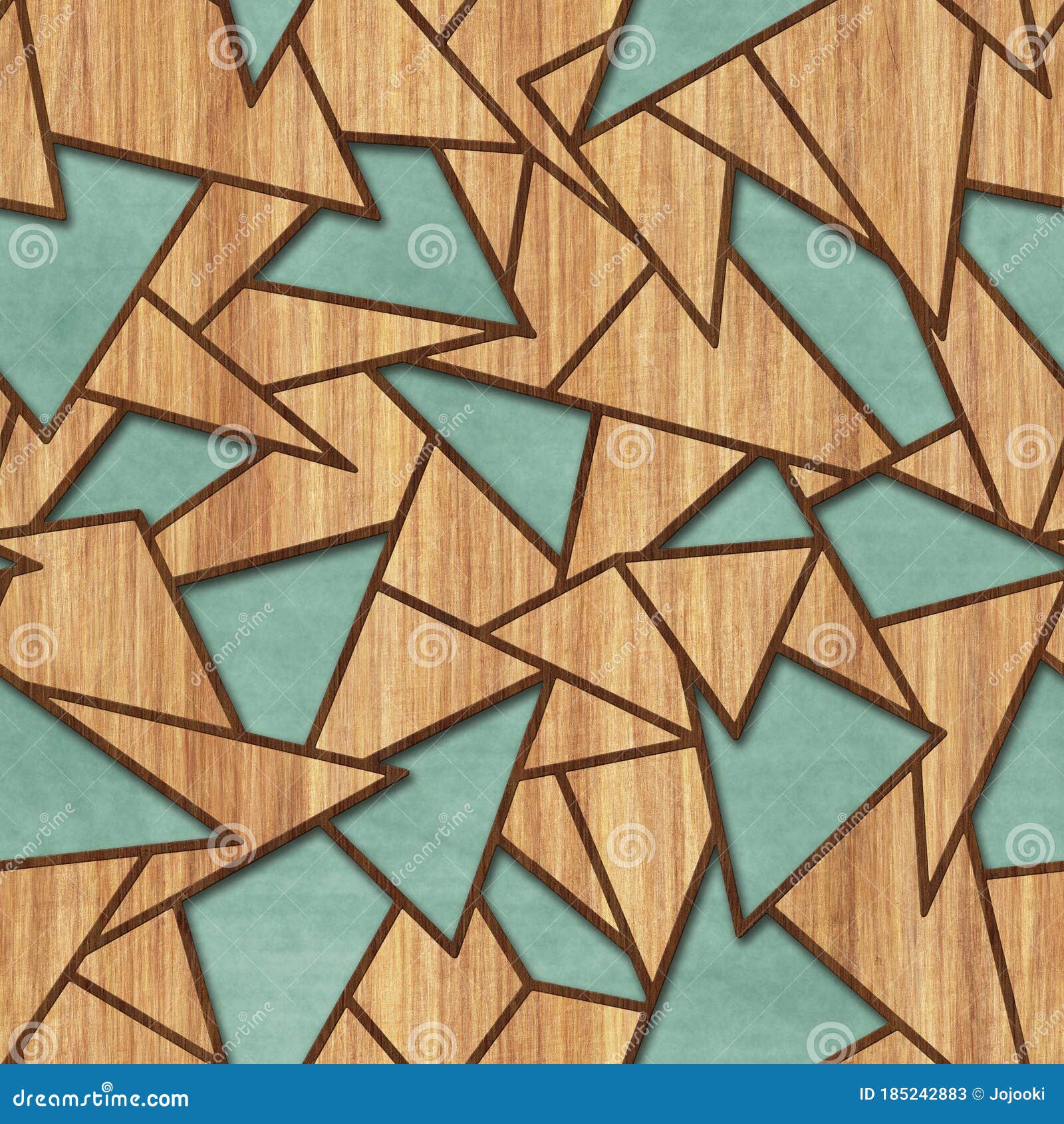 Wood Seamless Texture with Triangle Pattern, 3d Illustration Stock ...