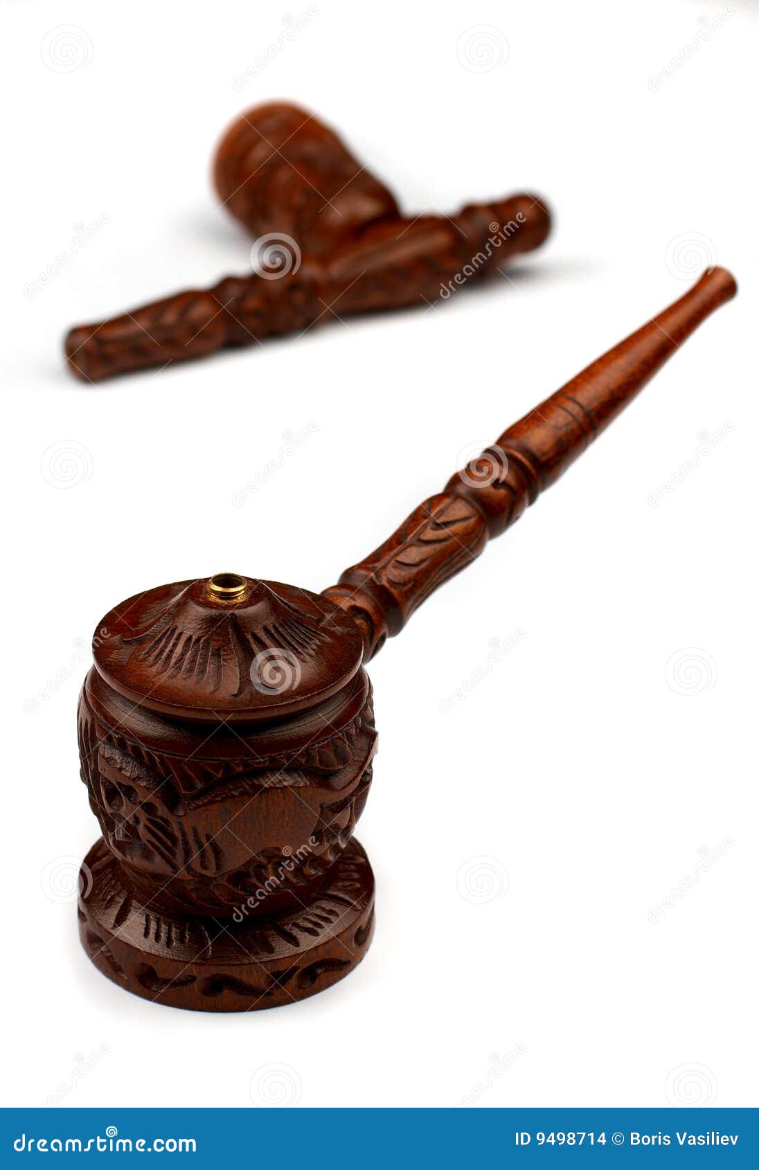 Wood Shaman Pipe for Hashish Smoke Stock Photo - Image of hash, brown ...