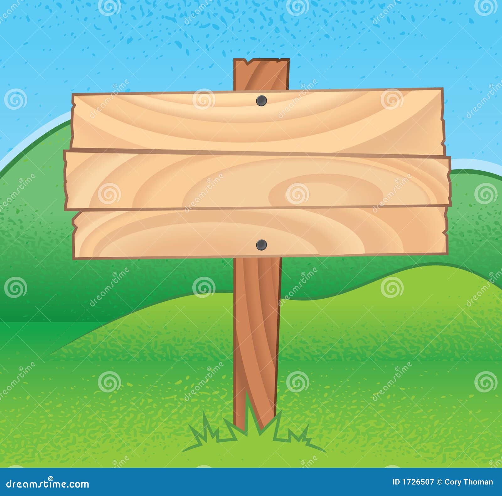 Wood Sign stock vector. Illustration of plank, grain, rustic - 1726507