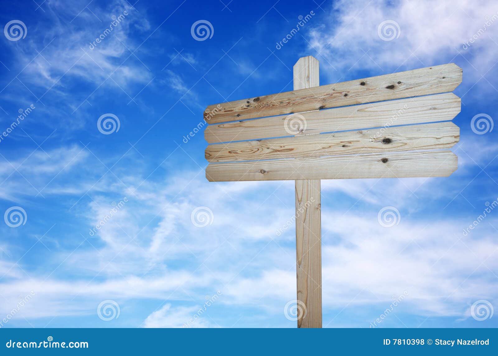 Wood sign on blue sky stock photo. Image of cloudy, deteriorated - 7810398