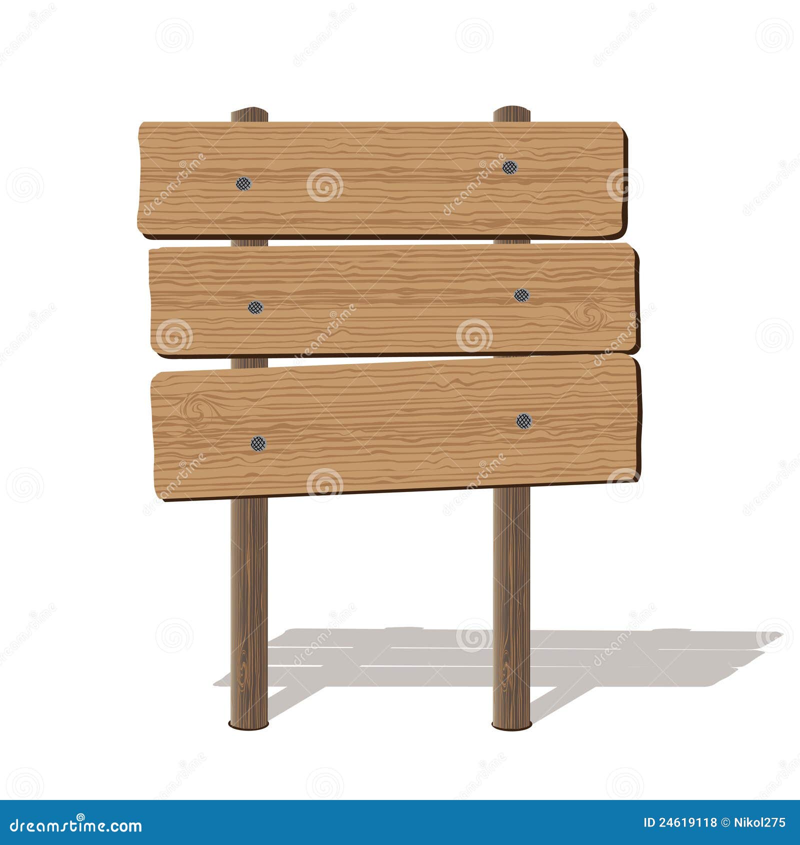 Wood sign isolated stock illustration. Illustration of empty - 24619118