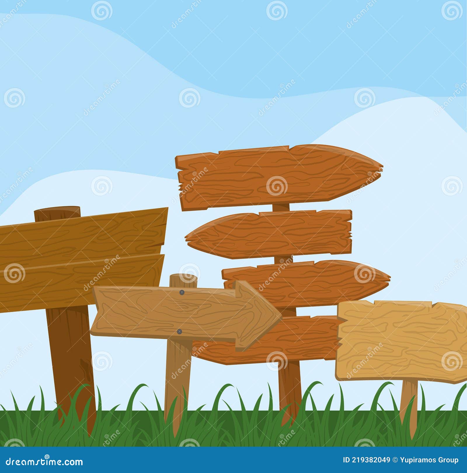 Wood sign post stock vector. Illustration of outdoor - 219382049