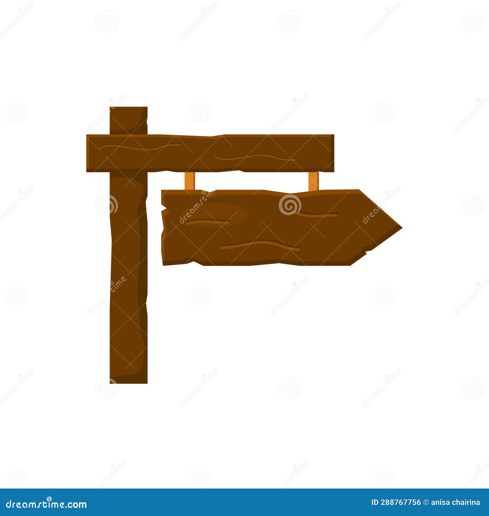 Wood Signage Element Vector Design Stock Illustration - Illustration of ...