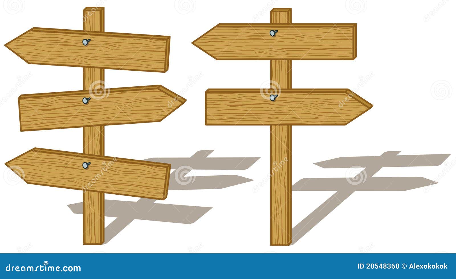 Wood signs stock vector. Illustration of guidepost, background - 20548360
