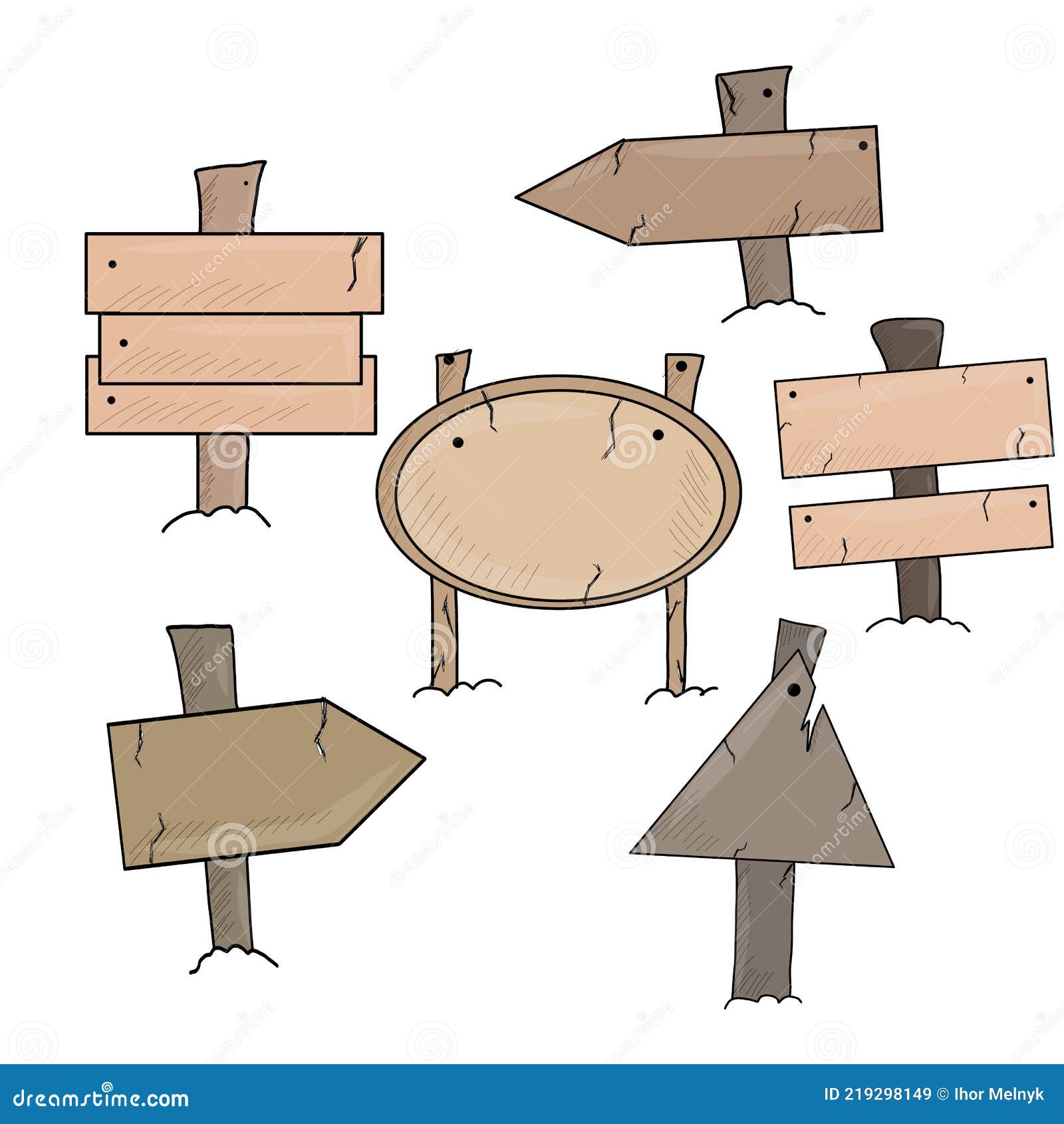 Wood Signs vector stock vector. Illustration of placard - 219298149