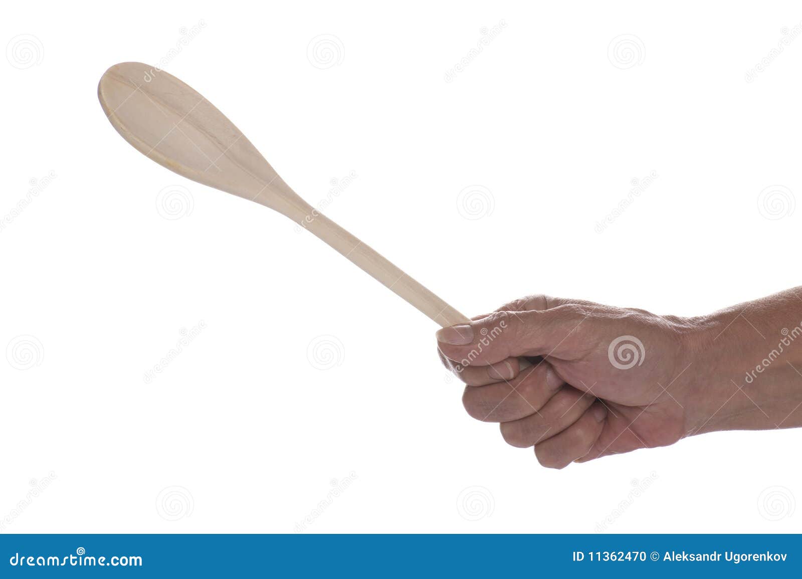 Wood spoon in hand stock photo. Image of tool, work, wood - 11362470