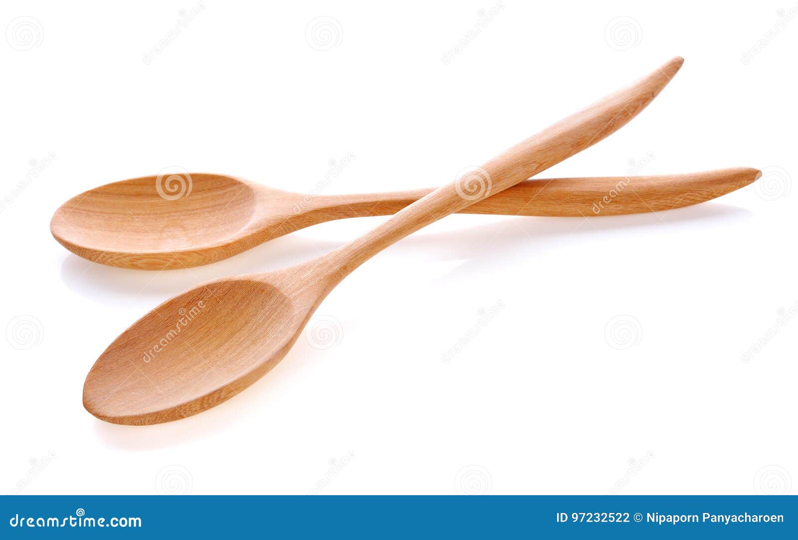 Wood spoon stock photo. Image of view, white, rustic - 97232522