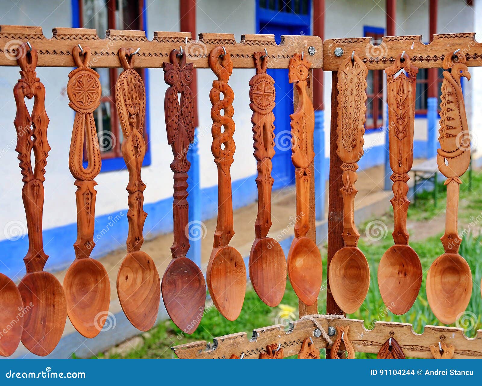 Traditional Wood Carvings from Romania Stock Photo - Image of creation ...