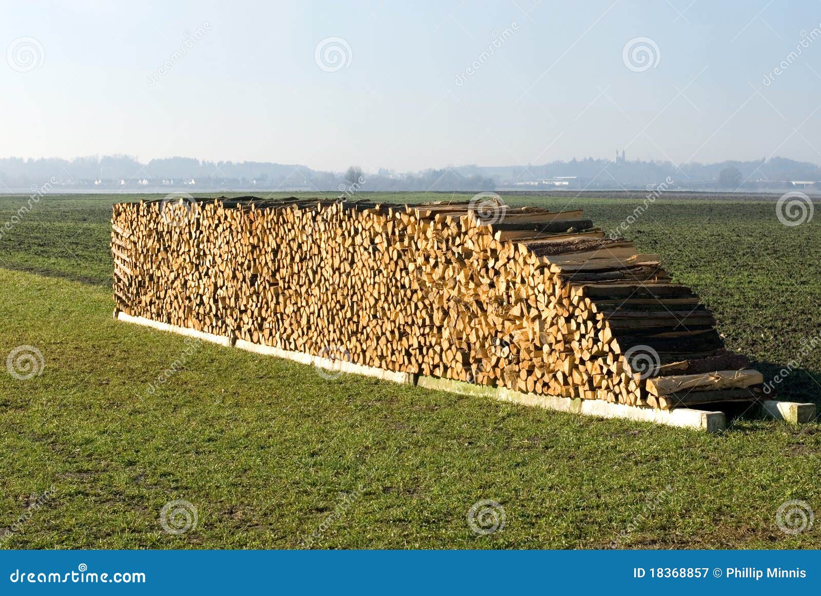 Wood Stack stock image. Image of stack, field, grass - 18368857