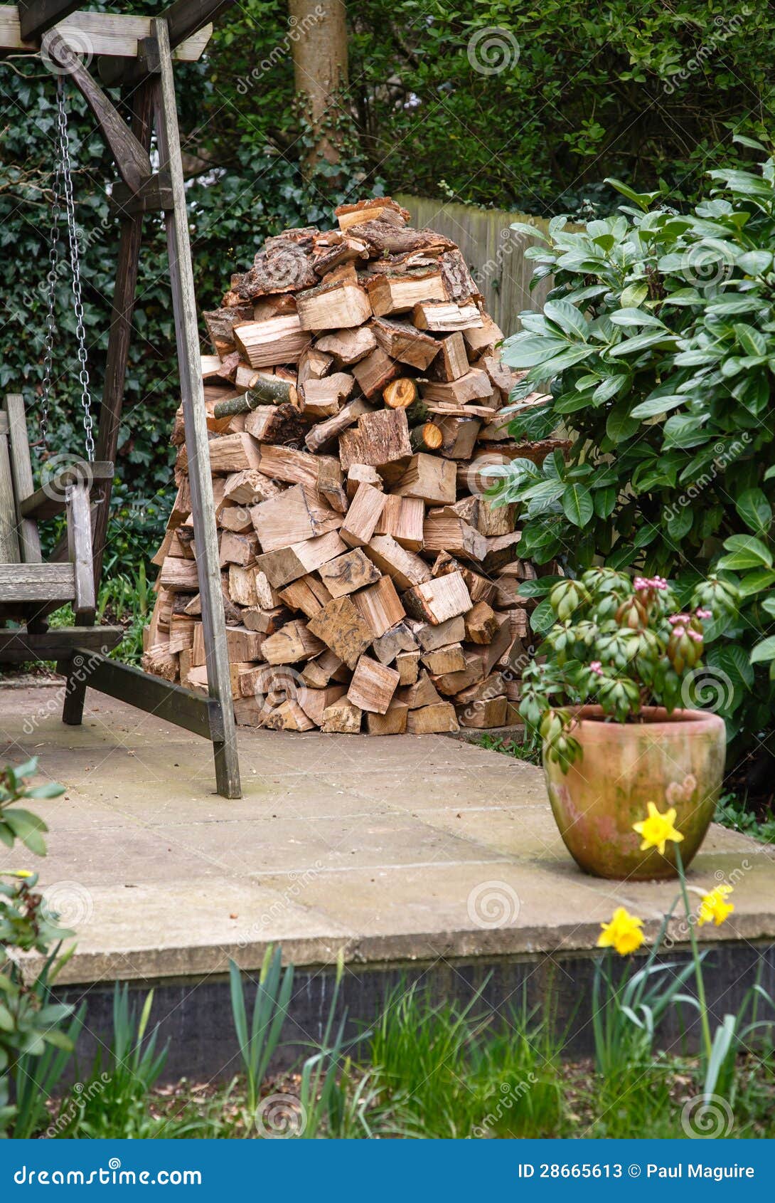 Wood stack stock image. Image of exterior, hausen, fire - 28665613