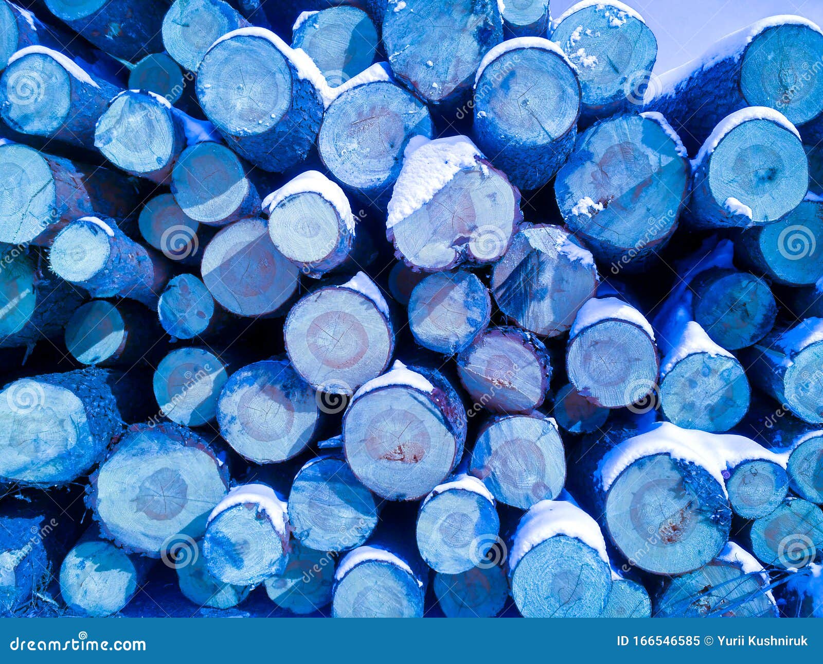 Wood Stack Background of Classic Blue Color of the Year 2020 Stock ...