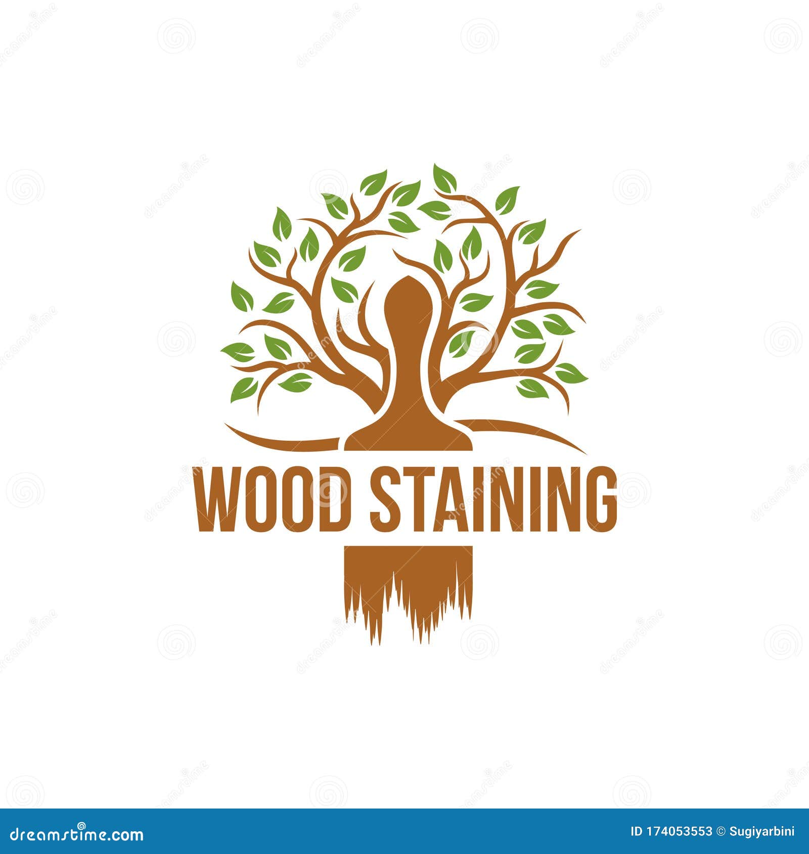 Wood Staining Logo Cartoon Vector | CartoonDealer.com #174053553