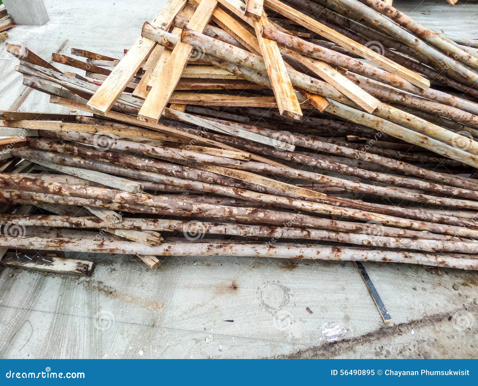 Wood Stand Use To Shutter Boards of Construction Stock Image - Image of ...