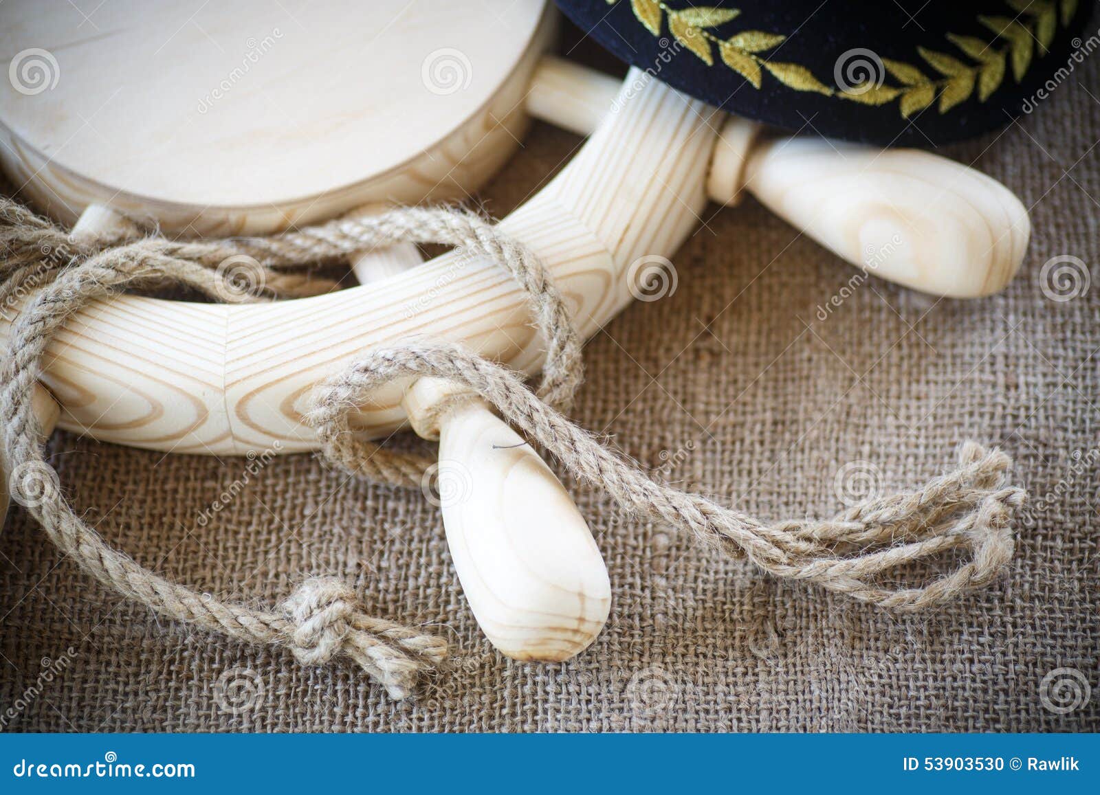 Wood Steering Wheel with a Rope Stock Photo - Image of direction ...