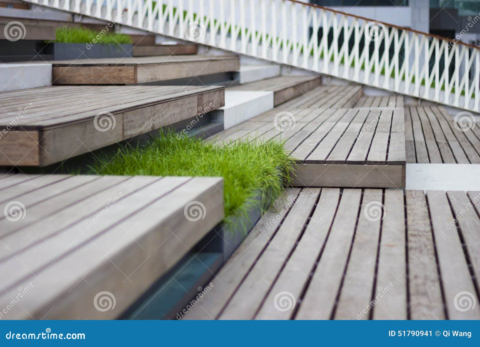 Wood step with grass,stair stock image. Image of decorating - 51790941