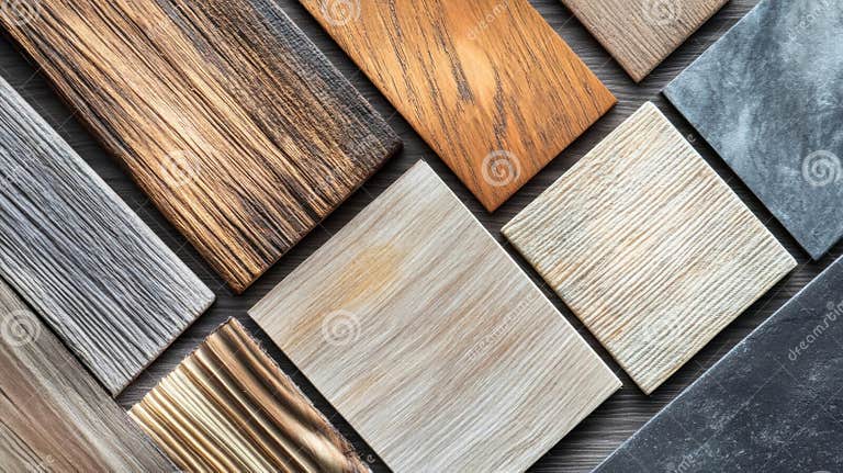 Wood and Stone Textures, a Visual Guide To Diverse Materials Stock ...